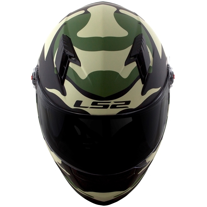 Capacete LS2 FF358 Army - Preto/Verde Fosco - Grid Motors
