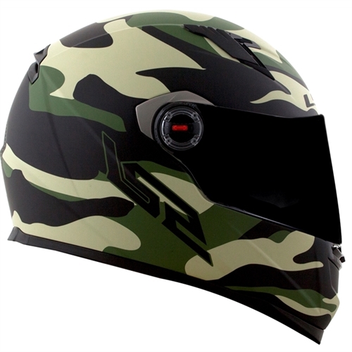 Capacete LS2 FF358 Army - Preto/Verde Fosco - Grid Motors