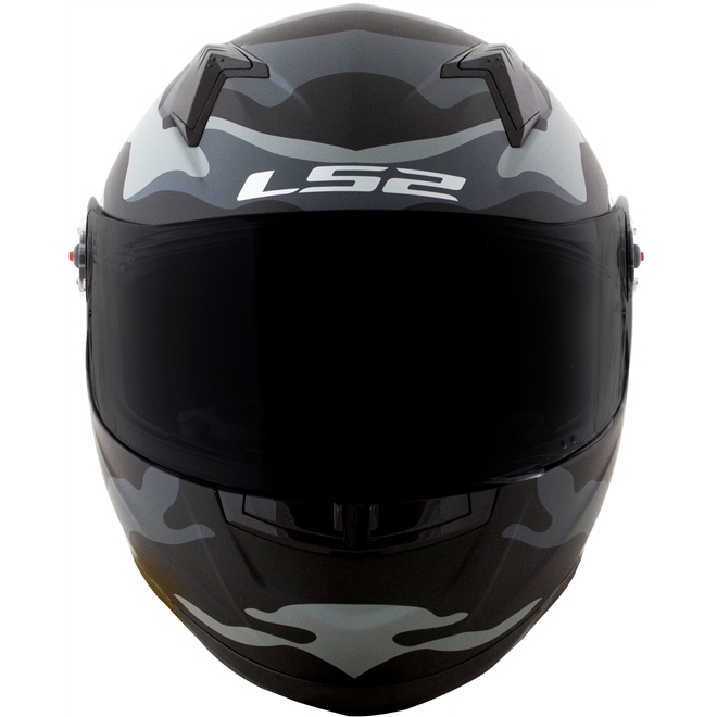 Capacete LS2 FF358 Army - Preto/Cinza Fosco - Grid Motors