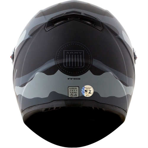 Capacete LS2 FF358 Army - Preto/Cinza Fosco - Grid Motors