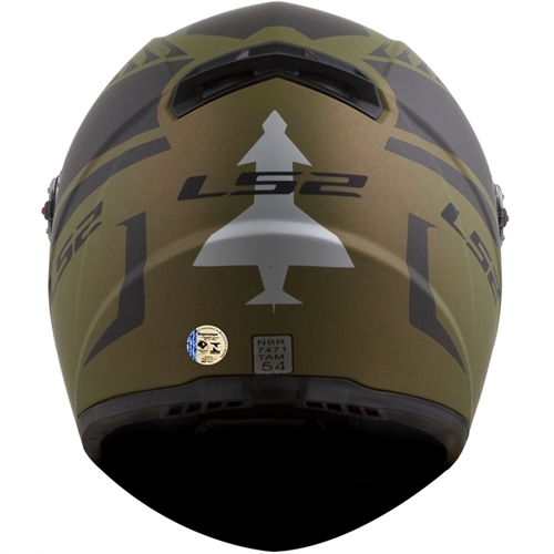 Capacete LS2 FF358 Air Fighter - Preto/Verde Fosco - Grid Motors