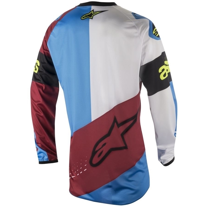 Camisa Alpinestars Racer Flagship 2018 Vermelha/Aqua/Branca 5848