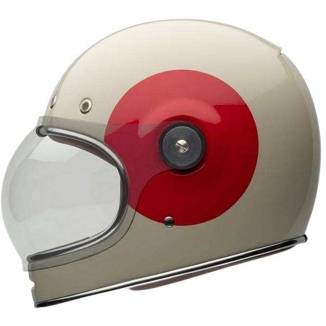 Capacete Bell Bullitt TT Vintage Branco/Vermelho - Grid Motors