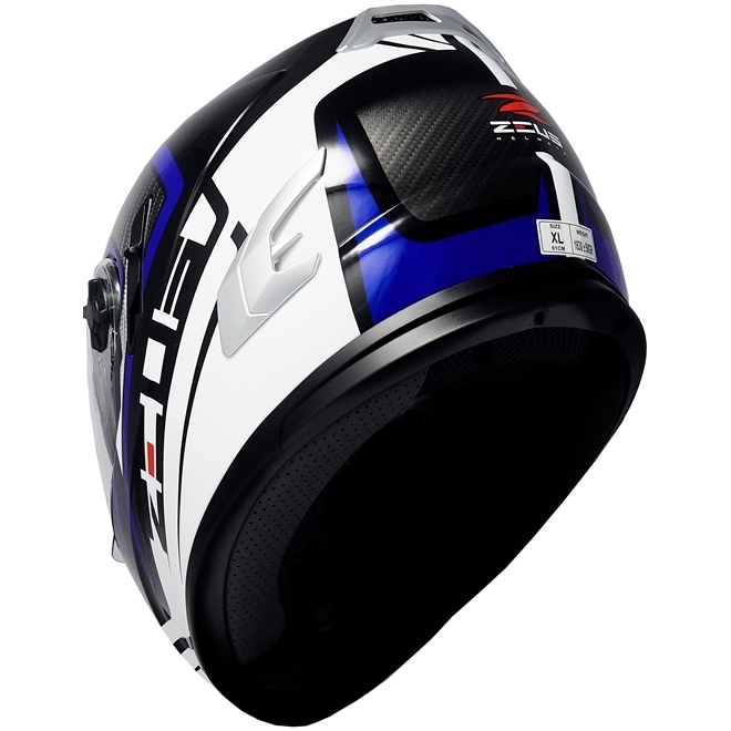 Capacete Zeus 813 Special Edition Monaco Preto/Azul Brilho - Grid Motors
