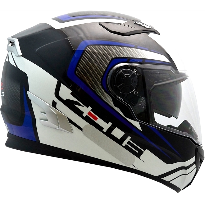 Capacete Zeus 813 Special Edition Monaco Preto/Azul Brilho - Grid Motors