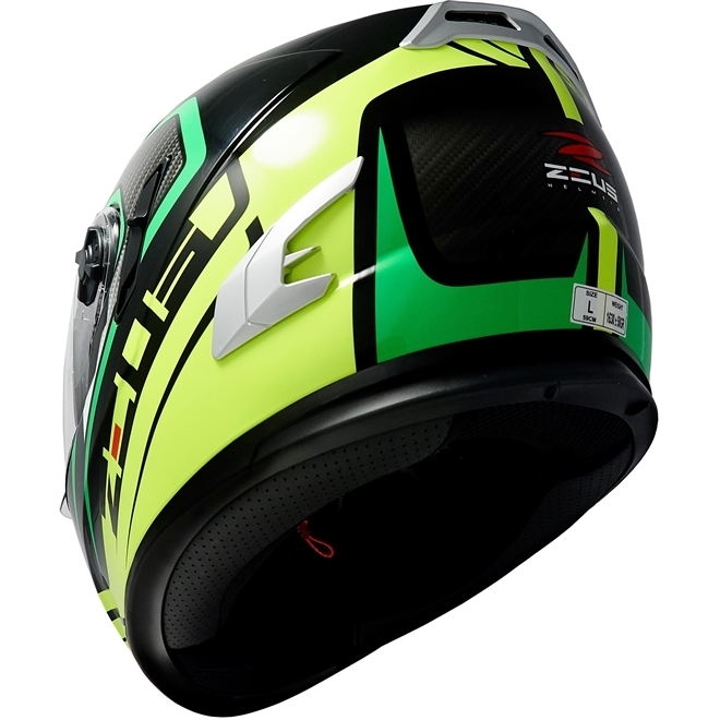 Capacete Zeus 813 Special Edition Monaco Preto/Verde Brilho - Grid Motors