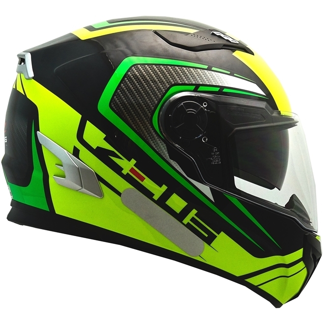 Capacete Zeus 813 Special Edition Monaco Preto/Verde Brilho - Grid Motors