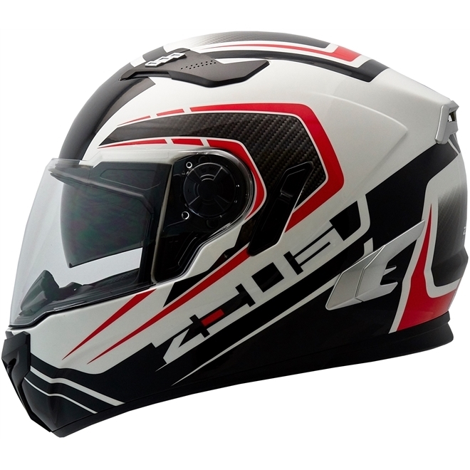 Capacete Zeus 813 Special Edition Monaco Branco/Vermelho Brilho - Grid ...