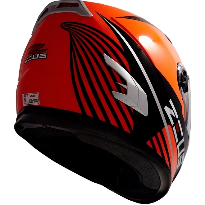 Capacete Zeus 813 Special Edition Win Preto/Laranja Brilho - Grid Motors