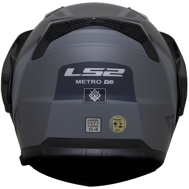 Capacete LS2 Metro Evo FF324 Articulado Era Cinza/Titanium Fosco - Grid ...